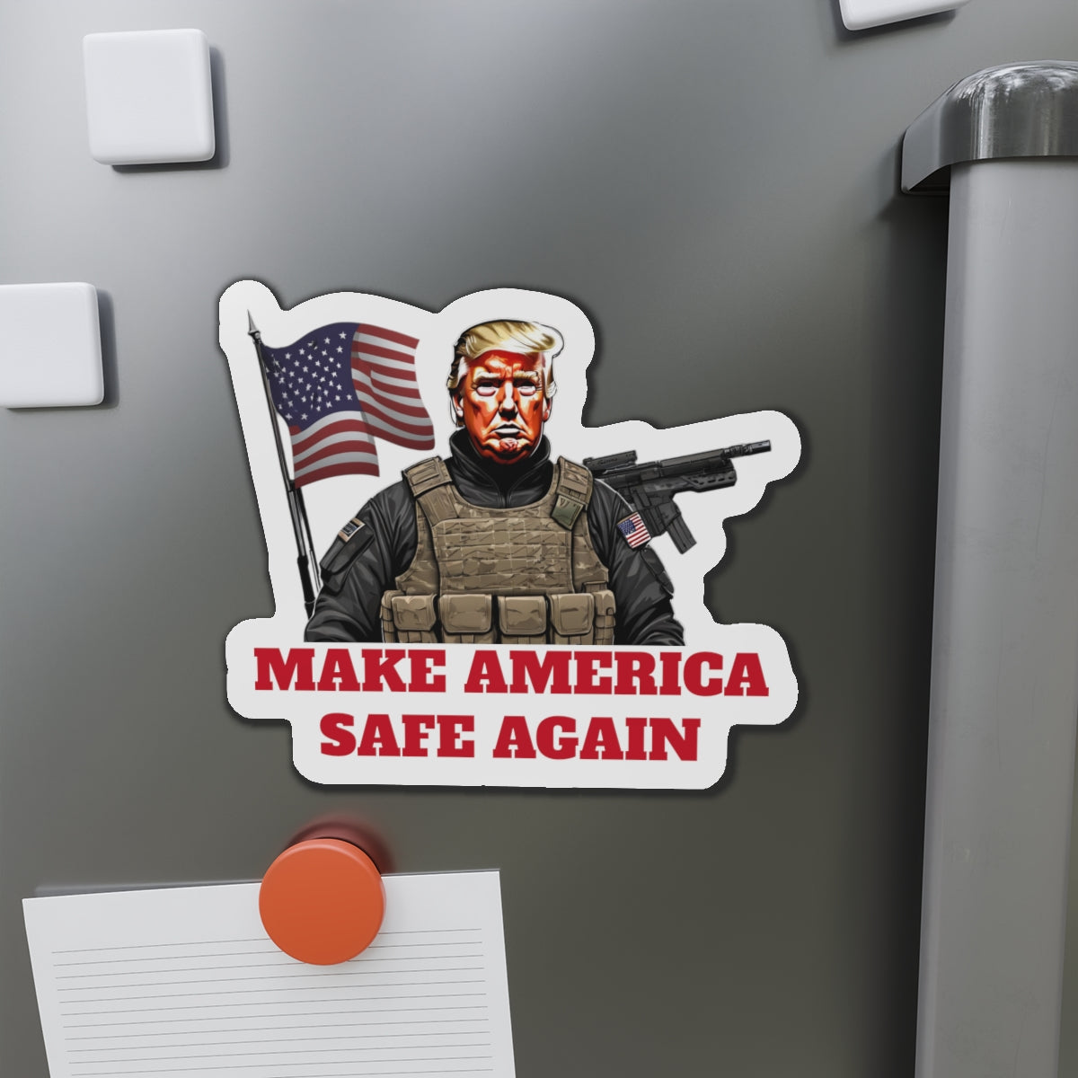 Make America Safe Again Soldier Army Trump Die-Cut Magnet – MAGAGA STORE